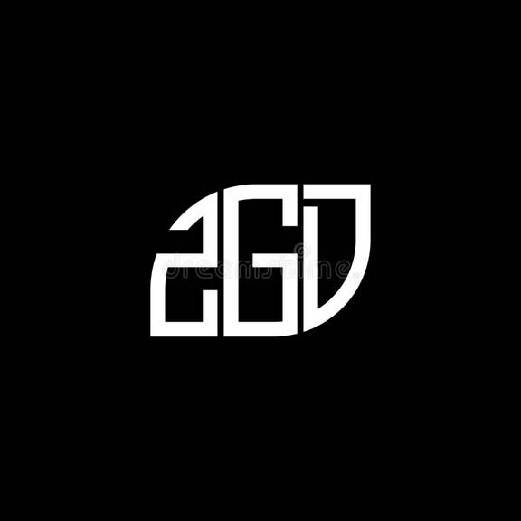 ZGD Letter Logo Design on Black Background. ZGD Creative Initials ...