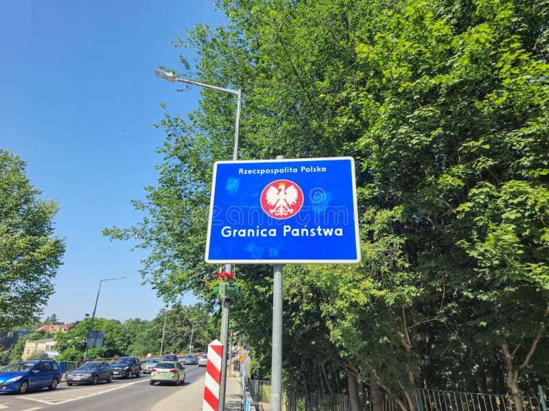 Polish border sign editorial photo. Image of state, national - 324818576