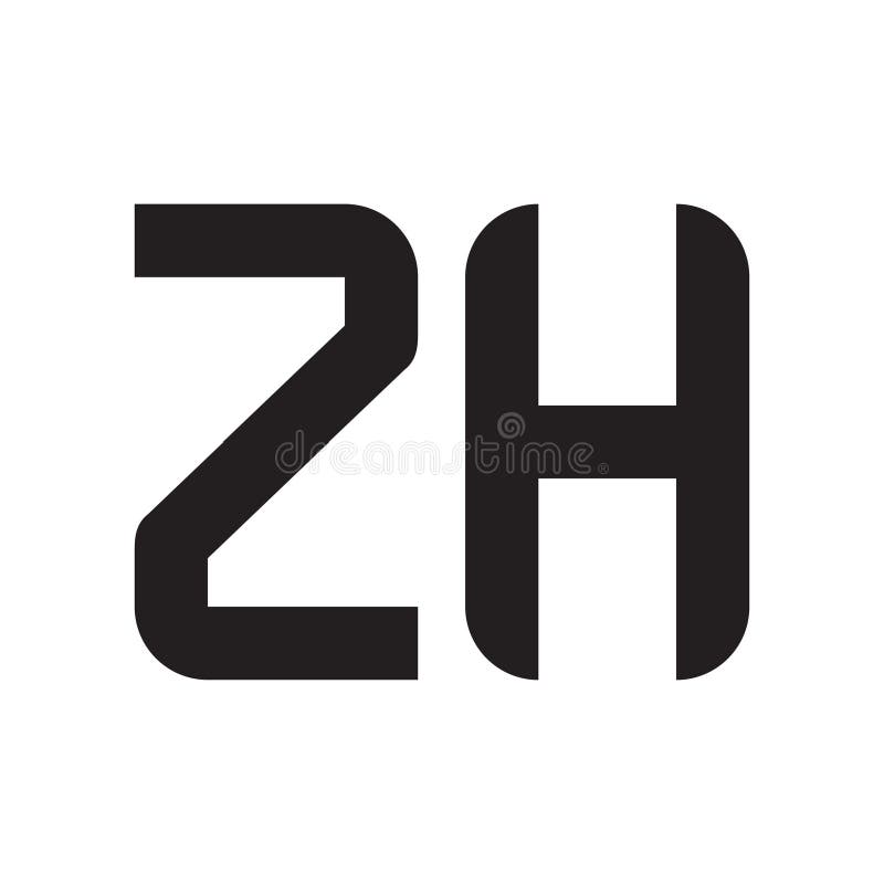 Zh Initial Letter Vector Logo Icon Stock Vector - Illustration of clean ...