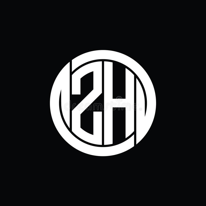 ZH Logo Monogram Shield Inside Circle Shape Vector Images Design ...