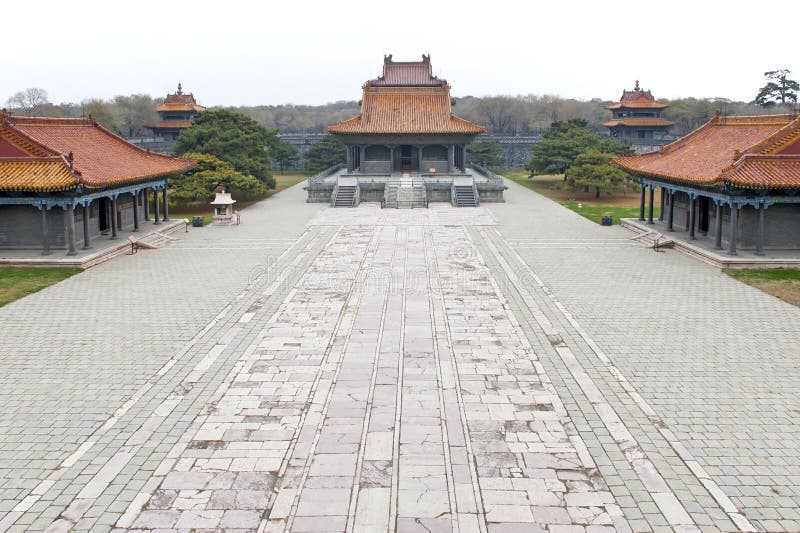 ZhaoLing Tomb courtyard stock photo. Image of destination - 28420964