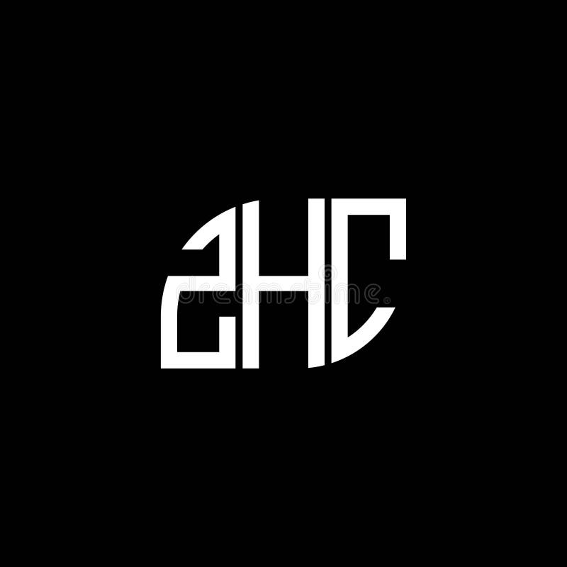 ZHC Letter Logo Design on Black Background. ZHC Creative Initials ...