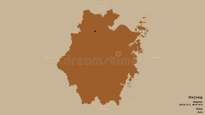 Zhejiang - China. Bounding Box. Pattern Stock Illustration ...