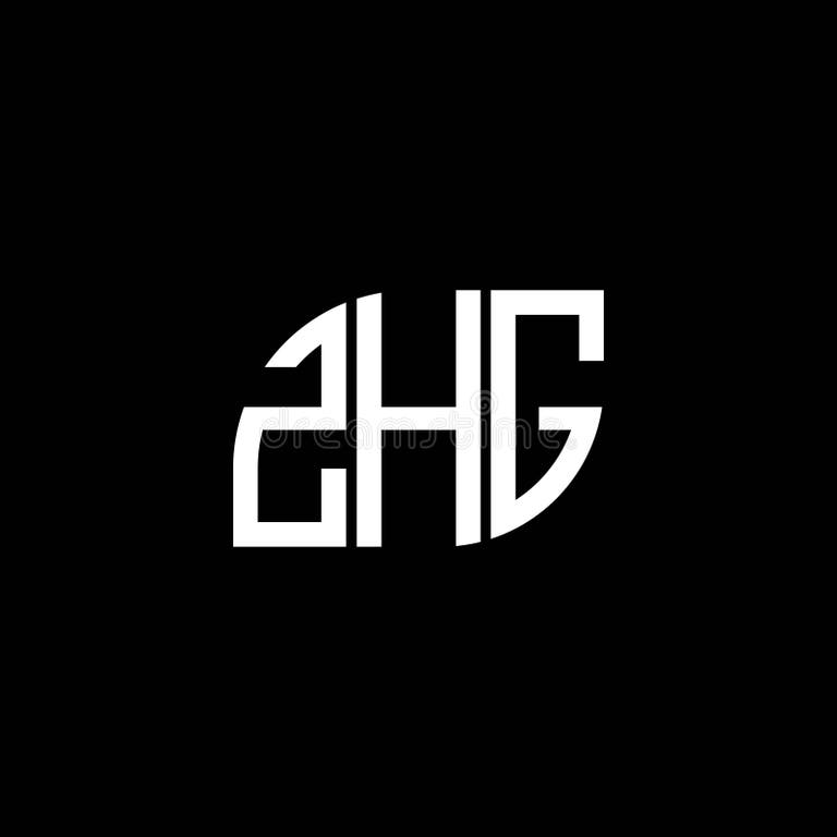 ZHG Letter Logo Design on Black Background. ZHG Creative Initials ...