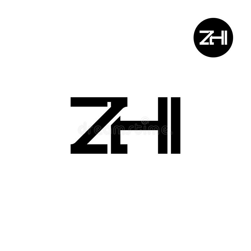 ZHI Logo Letter Monogram Design Stock Vector - Illustration of alphabet ...