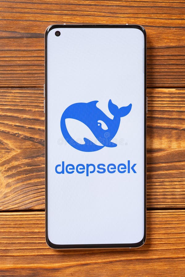 A Mobile with Deepseek Logo at Vertical Composition Editorial Stock ...