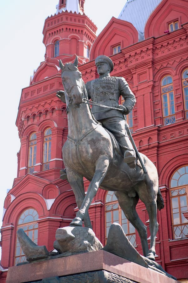 Zhukov Monument. Red Square. Moscow Stock Photo - Image of landmark ...