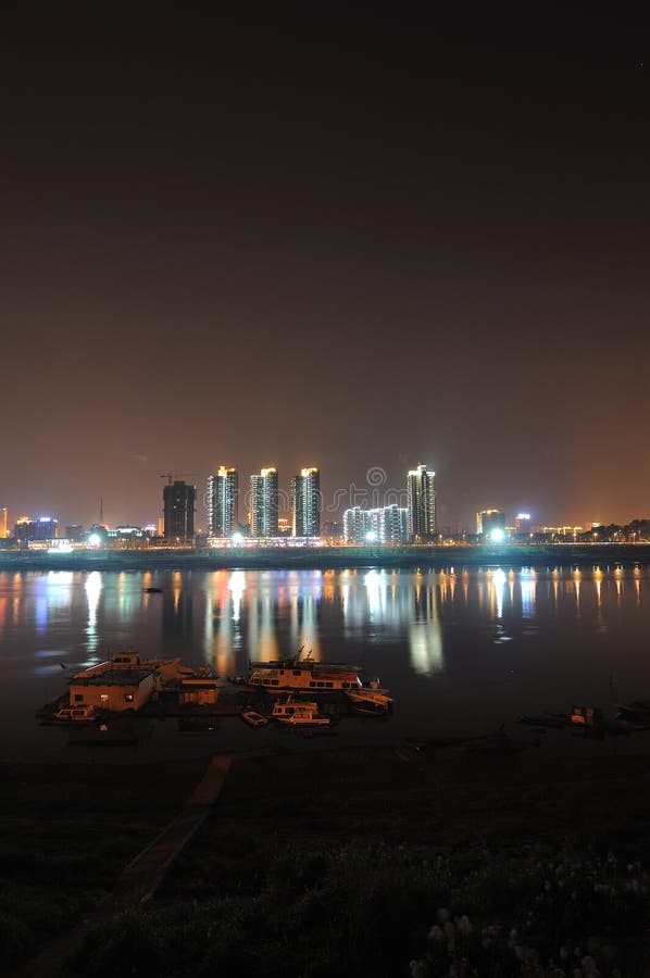 Zhuzhou Night stock image. Image of glow, blue, scene - 22374547