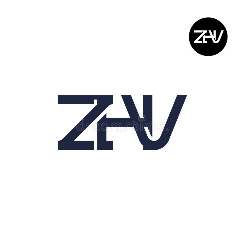 ZHV Logo Letter Monogram Design Stock Vector - Illustration of logotype ...