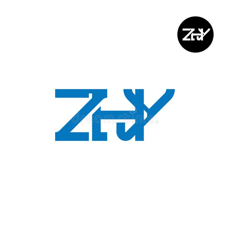 ZHY Logo Letter Monogram Design Stock Vector - Illustration of brand ...