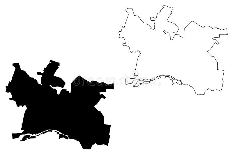 Map of the City of Zhytomyr, Ukraine Stock Vector - Illustration of ...