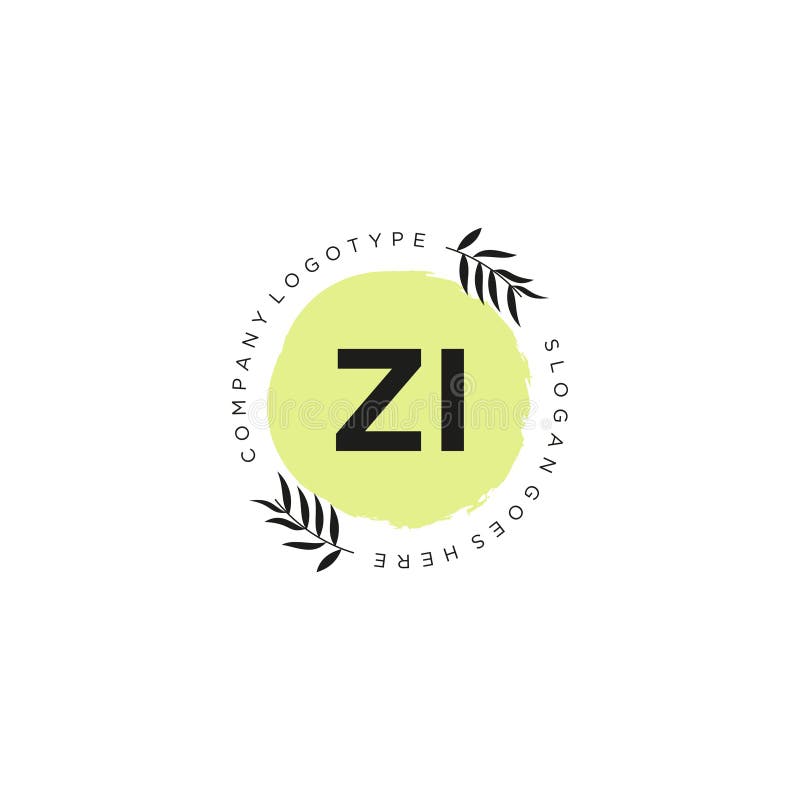 ZI Letter Logo Icon Design Template Elements Stock Vector ...