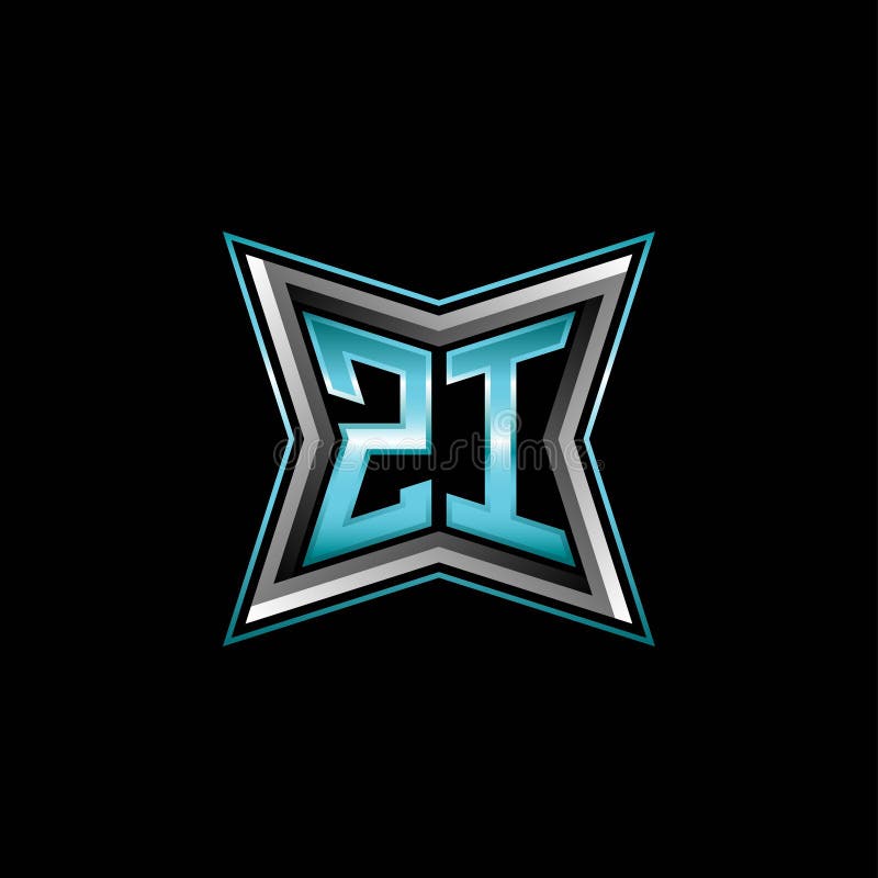 ZI Logo Monogram Geometric Modern Design Stock Vector - Illustration of ...