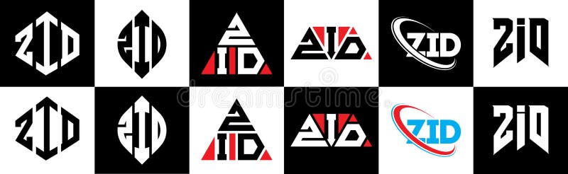 ZID Letter Logo Design in Six Style. ZID Polygon, Circle, Triangle ...