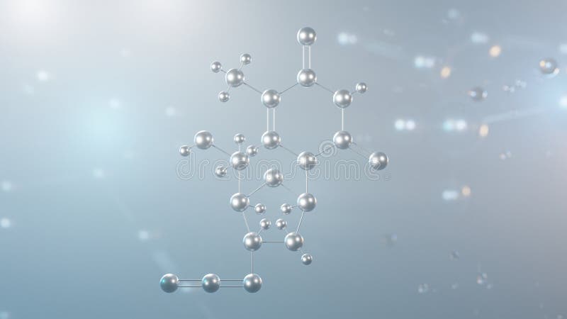 Zidovudine Molecular Structure, 3d Model Molecule, Azidothymidine ...