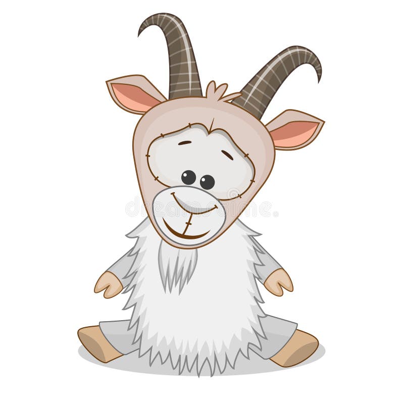 Ziege in einem Hut vektor abbildung. Illustration von tiere - 41893679