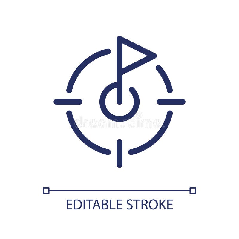 Ziel-Einstellung Pixel Perfekte Lineare Ui-Symbol Vektor Abbildung ... Ziel-Einstellung Pixel Perfekte Lineare Ui-Symbol Vektor Abbildung ...