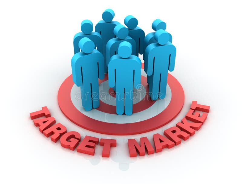 Zielmarkt stock abbildung. Illustration von kommunikation - 43437898