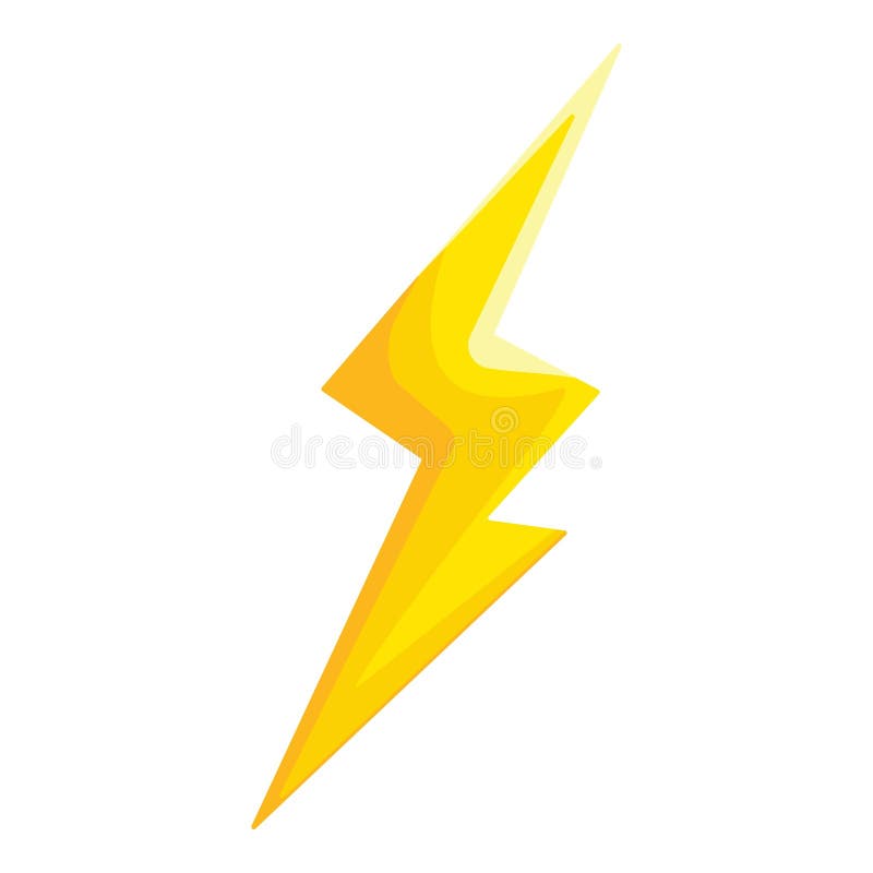 Zig Zag Bolt Icon Cartoon Vector. Charge Shock Stock Vector ...