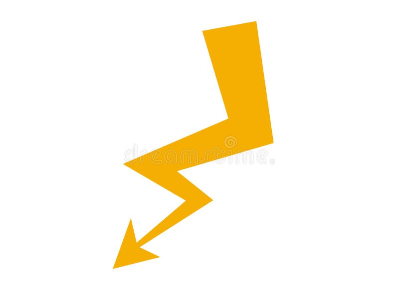 Zig zag down arrow stock illustration. Illustration of advertising ...