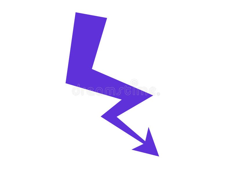 Zig zag down arrow stock illustration. Illustration of signage - 371946447