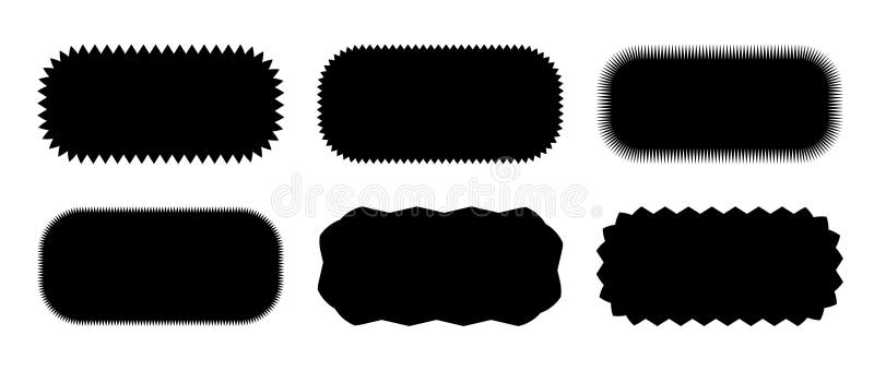 Frame Vector Jagged Rounded Box Stock Illustrations – 6 Frame Vector ...