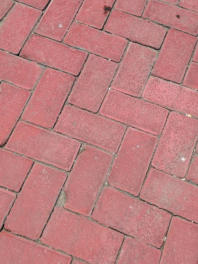 Zig-zag Red Paving Bricks Abstract Stock Photo - Image of bricks ...