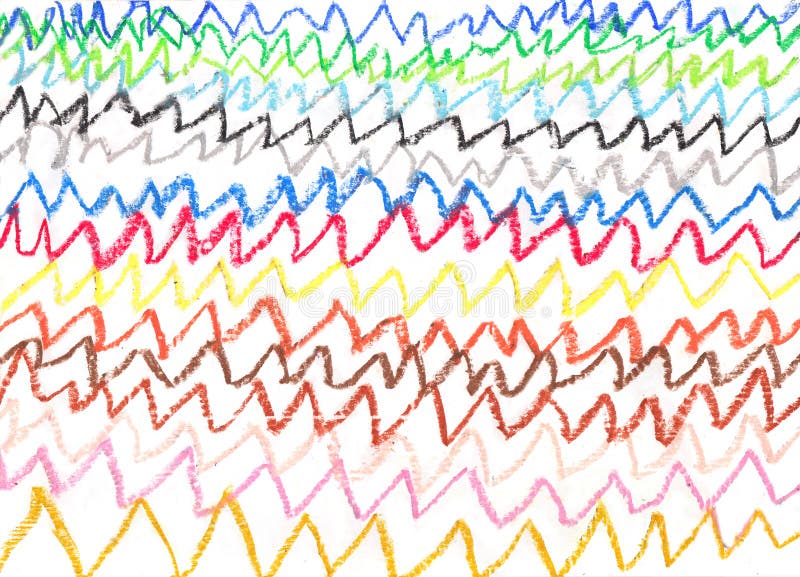 Zig Zag Scribble Pattern, Bright Horizontal Zig Zag Lines of Different ...