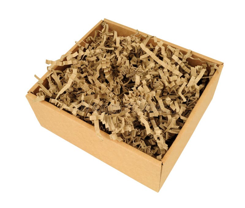 Zig Zag Shredded Paper Packing Material Stock Image - Image of shredded ...