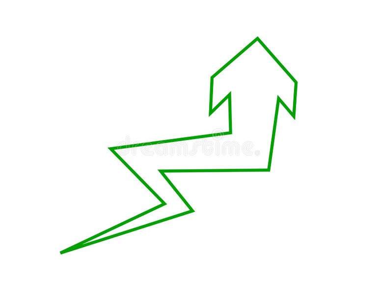 Zig zag up arrow stock illustration. Illustration of arrow - 371946915