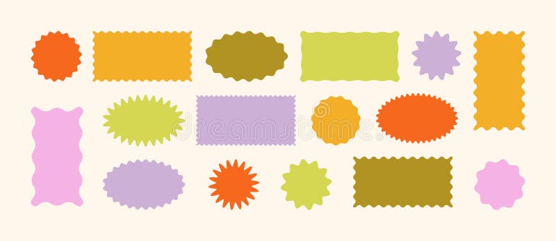 Wavy Edge Circle Vector Stock Illustrations – 1,210 Wavy Edge Circle ...