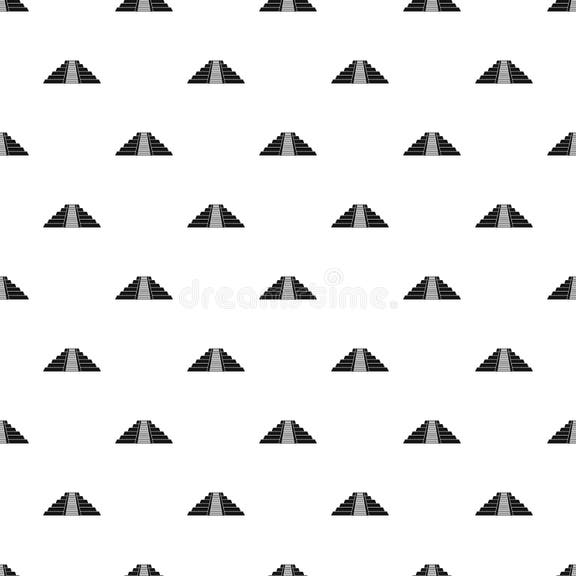 Ziggurat in Chichen Itza Pattern Vector Stock Vector - Illustration of ...