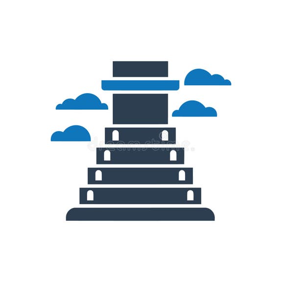 Ziggurat Temple Icon stock illustration. Illustration of ziggurat ...