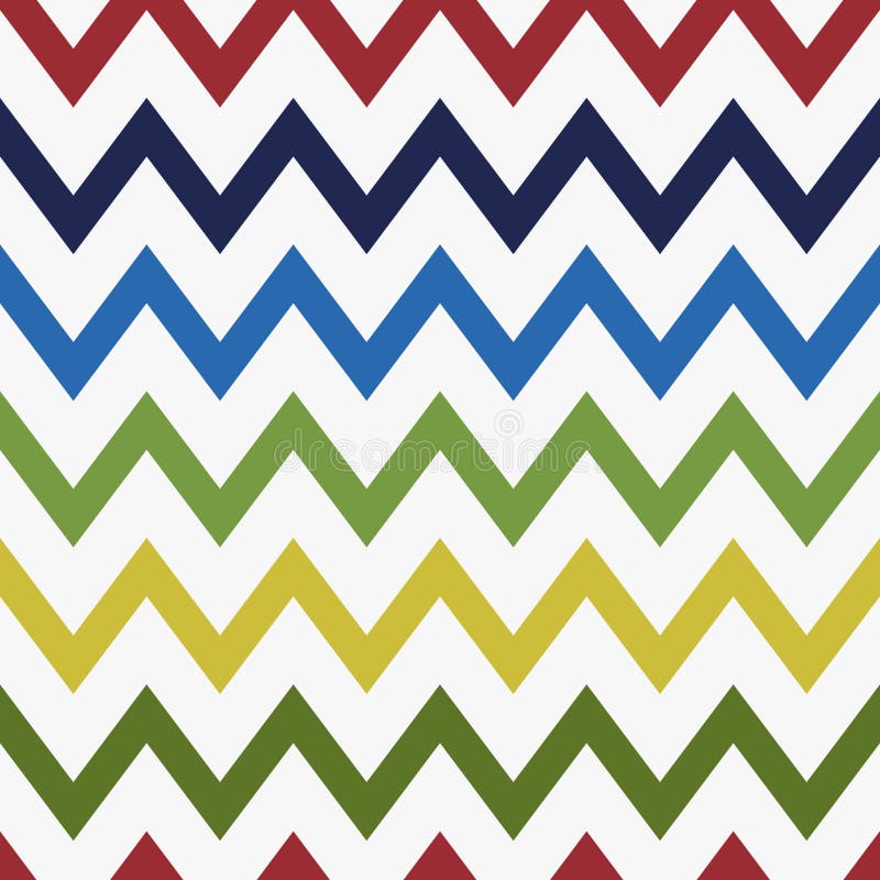 Zigzag Color Pattern for Print. Stock Illustration - Illustration of ...