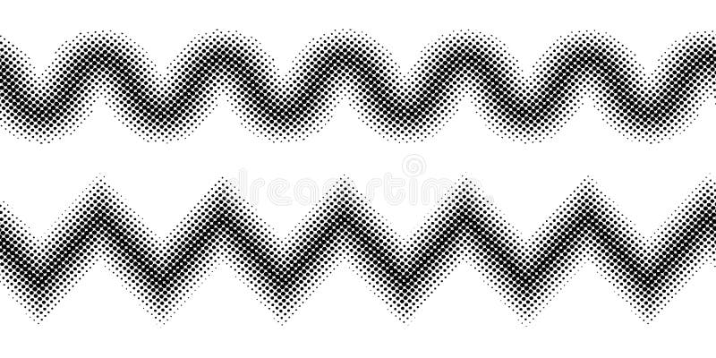Zigzag Halftone Effect Vector Zig Zag Dots Halftone Pattern Design