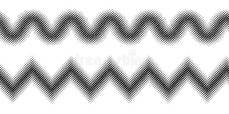 Zigzag Halftone Effect Vector Zig Zag Dots Halftone Pattern Design