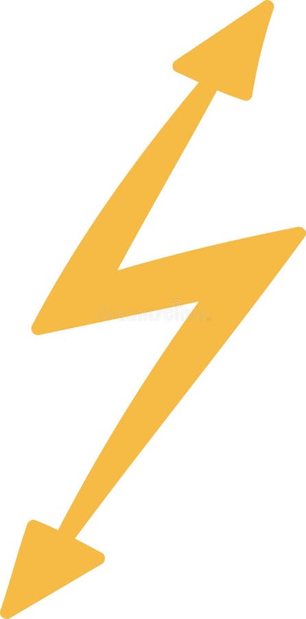 Zigzag Lightning Bolt Symbol Stock Illustration - Illustration of ...