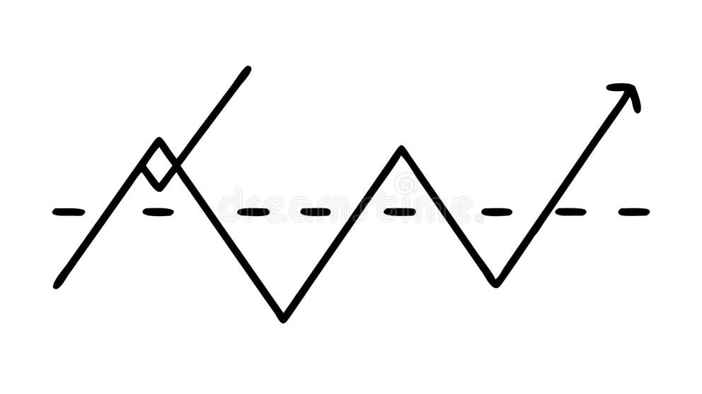 Zigzag Line Graph Analysis Graphic Icon , Vector Design Generative AI ...