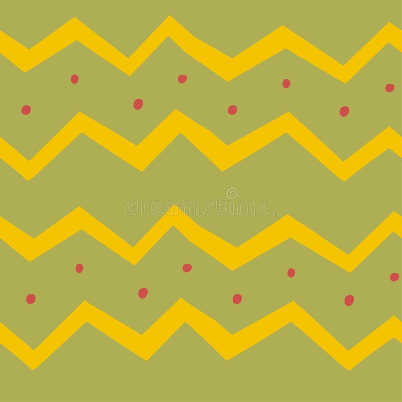 Zigzag Line on Green Background, Classic Pattern for Fabric Design ...