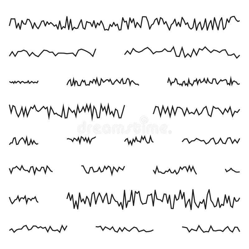 Zigzag Line Icon Abstract Waveform Shape Dynamic Distortion Pattern