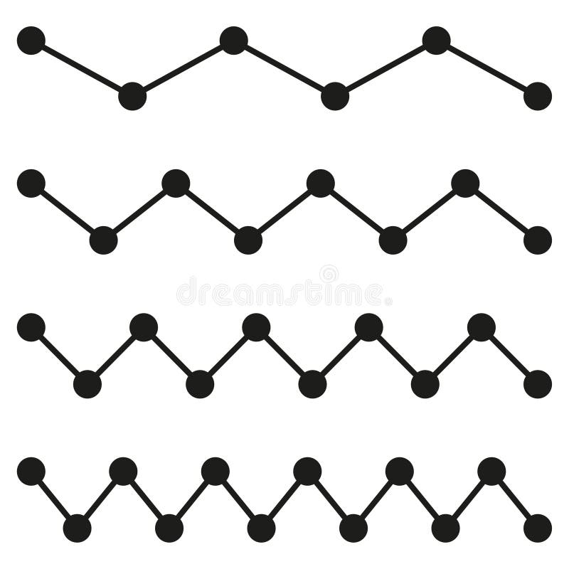 Zigzag Line Icon. Wavy Path Symbol. Broken Route Image. Vector Wave ...