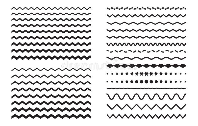 Zigzag Line Silhouette, Zigzag Vectors, Wave Line Vector, Wave Line ...