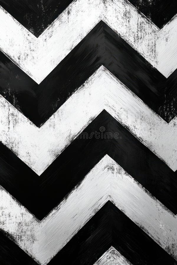 Zigzag Pattern, Black and White Zigzag Pattern Featuring a Modern ...