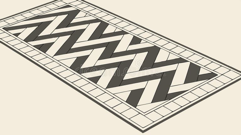 Zigzag Pattern Rug, Modern Home Decor, Geometric Design and Textile ...