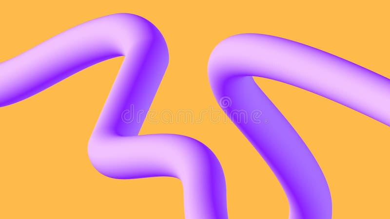 Zigzag Purple Tube Illustration on Yellow Stock Illustration ...
