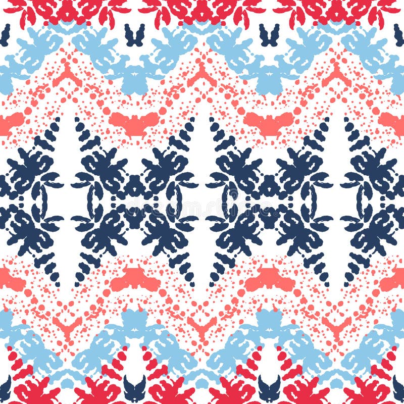 Zigzag - Seamless Geometric Pattern. Blue, Pink and Red Color Stock ... Zigzag - Seamless Geometric Pattern. Blue, Pink and Red Color Stock ...