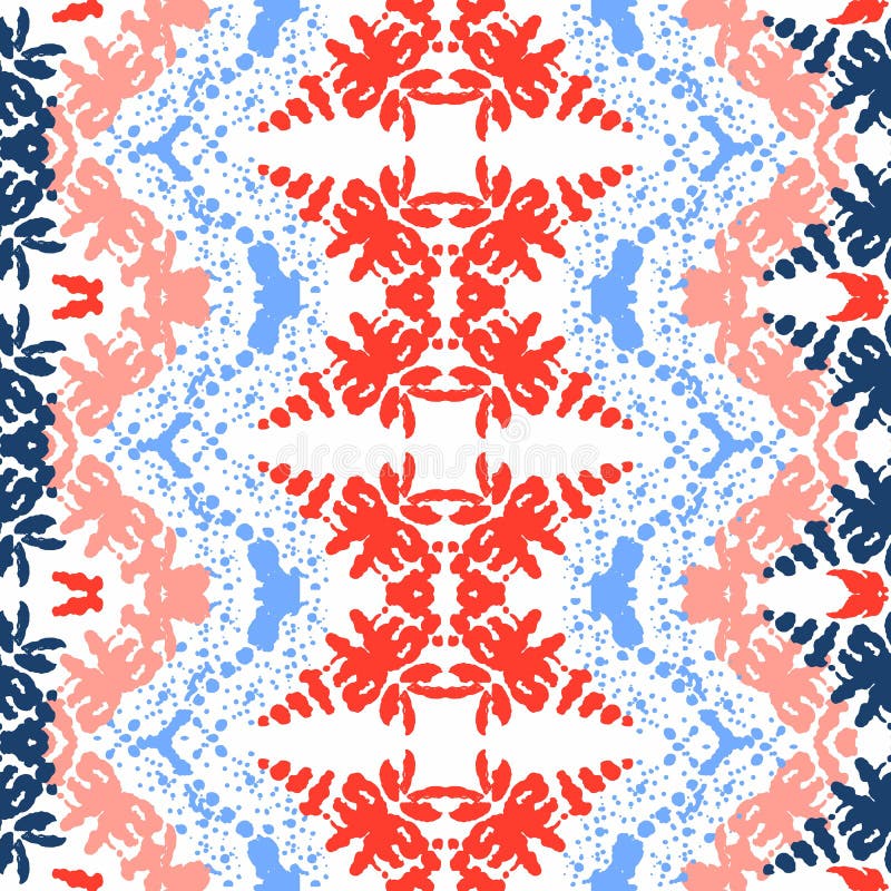 Zigzag - Seamless Geometric Pattern. Blue, Pink and Red Color Stock ... Zigzag - Seamless Geometric Pattern. Blue, Pink and Red Color Stock ...