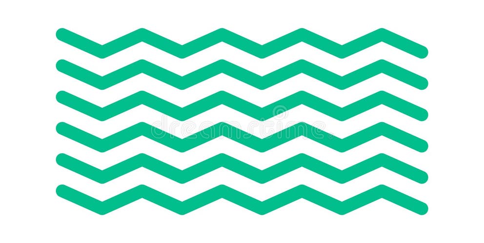 Zigzag Shape Linear Geometric Composition Stock Vector - Illustration ...