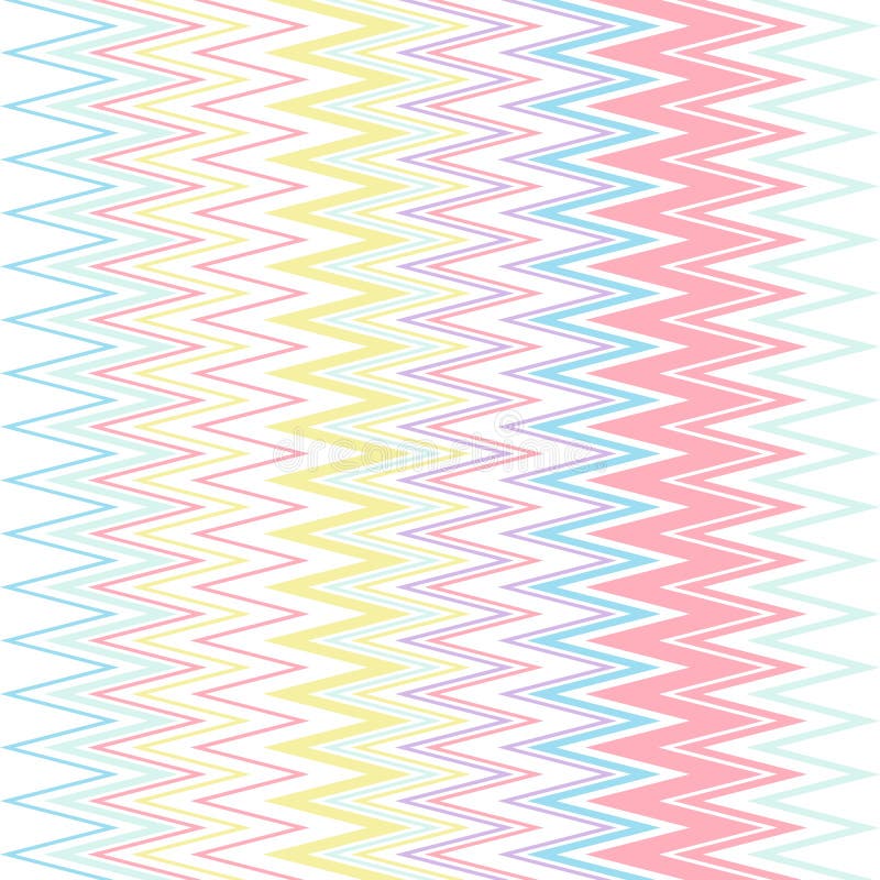 Zigzag Stripe Pattern, Pastel Colors Stock Vector - Illustration of ...
