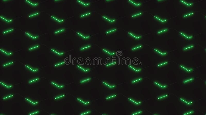 Zigzagging Green Lines Create Dynamic Pattern on Black Background Stock ...